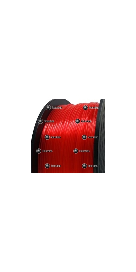 3D printer filament 1-75mm ABS translucent red 185 C